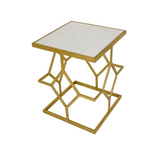 ZGM Gold Diamond Side Table 3 - Nest Fine Gifts and Interiors